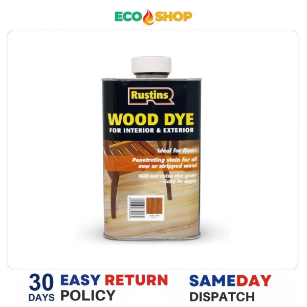 Rustins Wood Dye For Interior & Exterior (Light Teak) 250Ml – ECO Heat ...