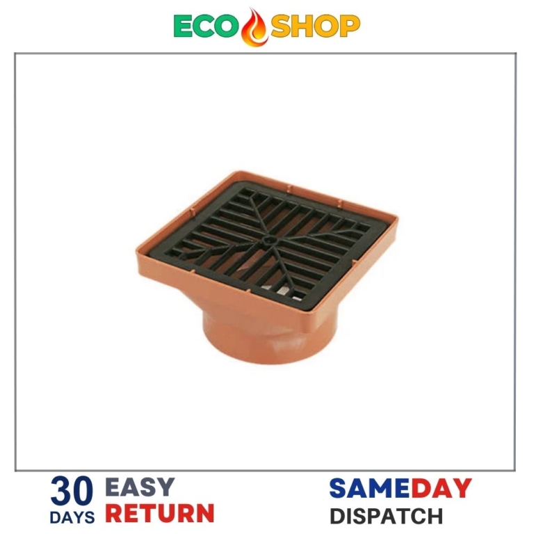 110mm Underground Drainage Square Hopper And Grid | UK Trade