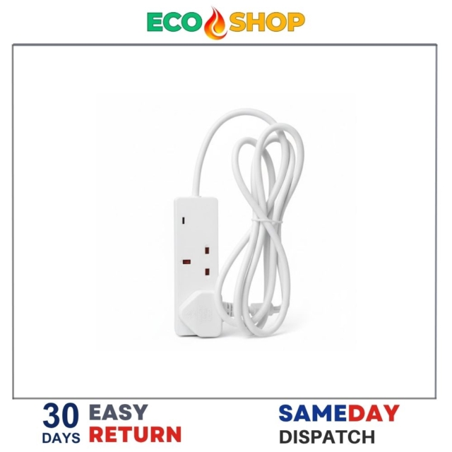 Elpine 2 Gang Extension Lead 2M | UK Trade