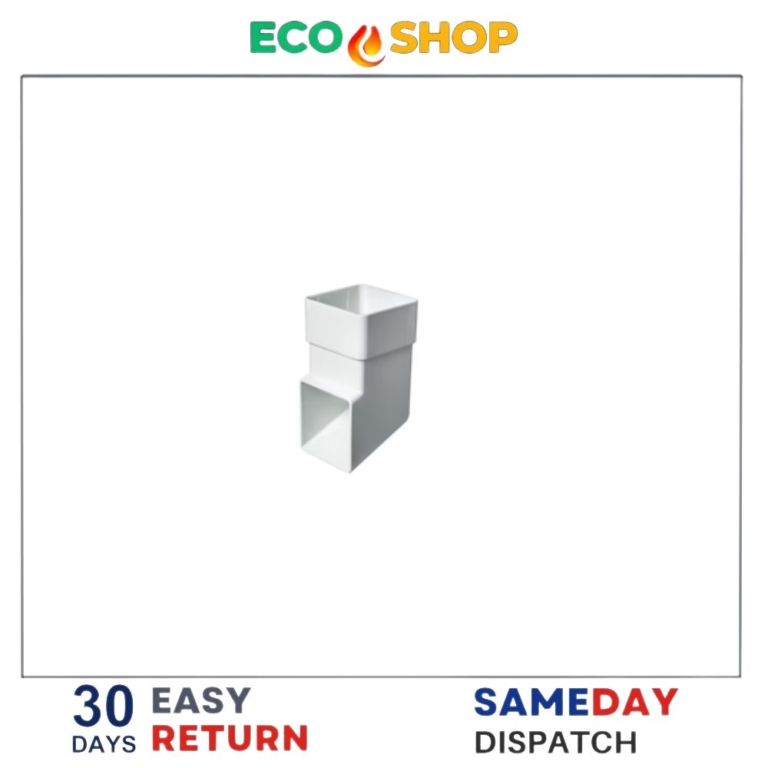 65mm White Square Downpipe Shoe | UK Trade