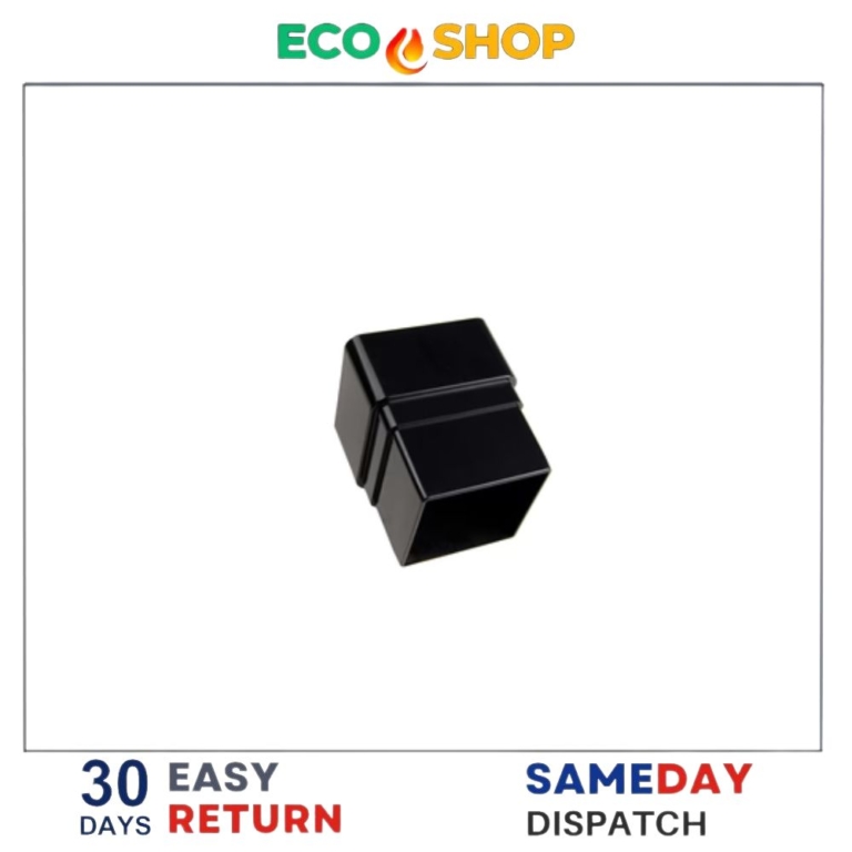 65mm Square Downpipe Socket Black | UK Trade