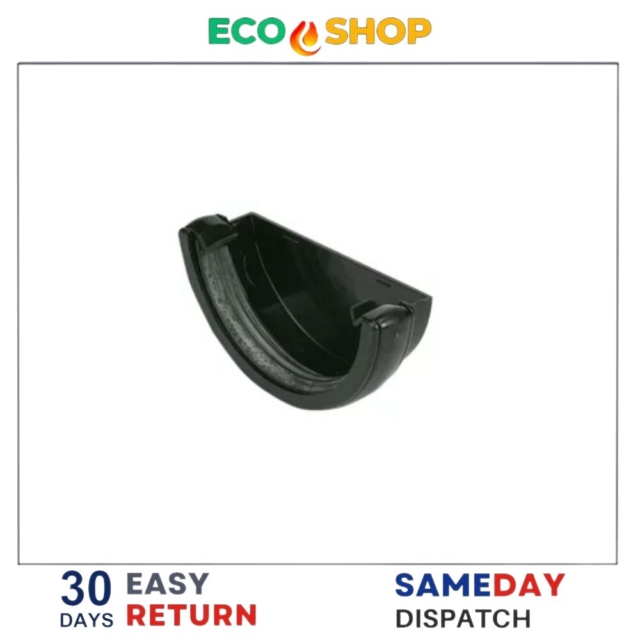 Half Round Gutter External Stop End | UK Trade