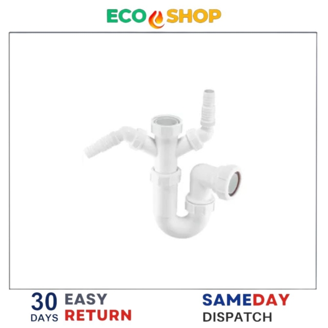 Appliance Trap – 40mm White 1 1/2" Washing Machine & Dishwasher Waste ...